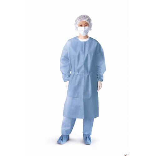 Iso Gown Cast, Polyethylene, Blue, X-Large