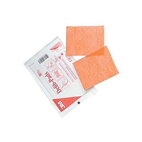 3M 4 1/2" X 4 1/2" Conductive Defibrillator Pad, Orange Solid gel Pads ...