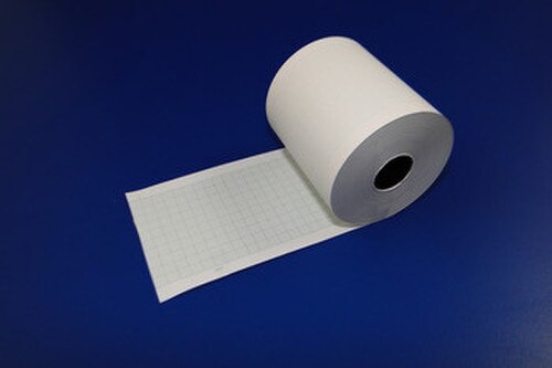 Chart Paper 216 X 30.48 In, Red Grid, Rolled Roll